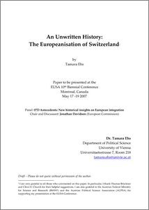 "An Unwritten History: The Europeanisation of Switzerland1" - Archive ...